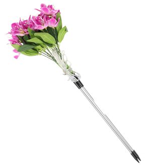 Valiclud LED Solar Gartenleuchte Blumenstecker mit 7 Roten Rosenk&ouml;pfen Wetterfeste Solar Stecklampe f&uuml;r Au&szlig;en Solarbetrieben Kompakt f&uuml;r Garten Terrasse und Ra