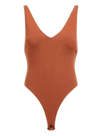 Roberto Cavalli body à col v - Marron