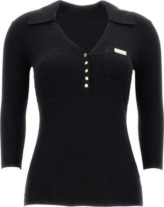 Elisabetta Franchi Pull Col Rond - Noir