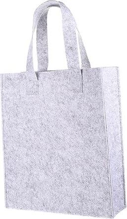 Valiclud Sac Fourre-tout Feutre Gris Sac Shopping Réutilisable Plier avec Poignée Solide Élégant pour Courses et Usage Quotidien