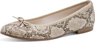 Tamaris Ballerina TAMARIS, Damen, Gr. 36, beige snake, Lederimitat, Textil, Reptilienpr&auml;gung, Schuhe Ballerina, Schlupfschuh, Fr&uuml;hlingsschuh, Businessschuh im