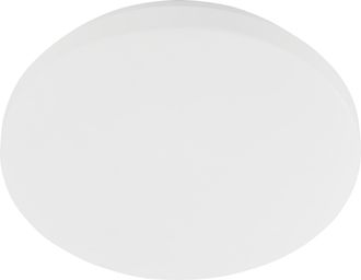 Eglo LED Deckenlampe Pogliola-E, runde Deckenleuchte, Badlampe Decke aus Metall und Kunststoff in Weiß, Lampe Badezimmer warmweiß, IP44, Ø 26 cm