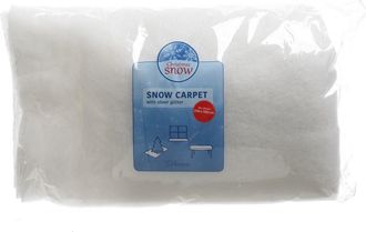 Kaemingk Schneeteppich weiß/Silber mit Glitter rechteckig 250 x 100 cm