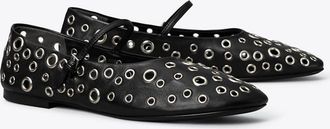 Tory Burch Damen Mary-Jane-Flat mit &Ouml;sen