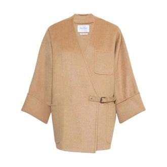 Max Mara Femme, Manteaux, Beige, Taille: 38 FR Manteaux Ceintur&eacute;s
