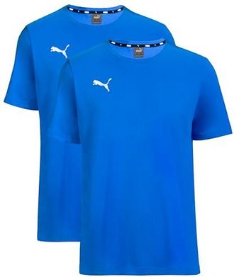 Puma T-shirt pour homme, noir, Bleu - Lot de 2, S