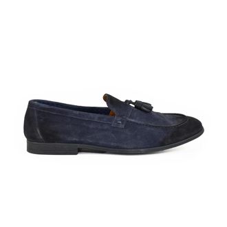 Doucal's Homme, Chaussures, Bleu, Taille: 43 1/2 EU Chaussures en cuir avec semelle en caoutchouc