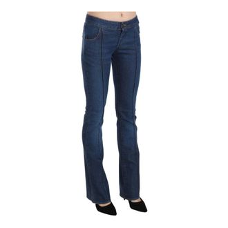 Just Cavalli Femme, Jeans, Bleu, Taille: 44 FR Jean Bootcut Bleu avec D&eacute;tails Logo
