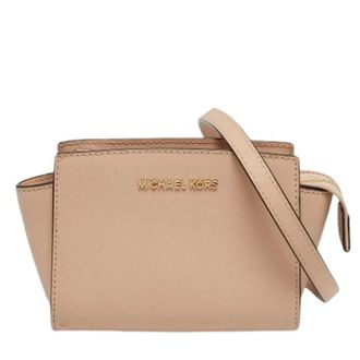 Michael Kors Sac bandouli&egrave;re en cuir Pre-owned - Femme - Pre-owned - Beige - Taille: ONE Size