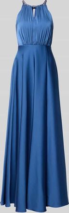 Jake*s Neckholder-Maxikleid mit Flechtkette und tiefem R&uuml;ckenausschnitt