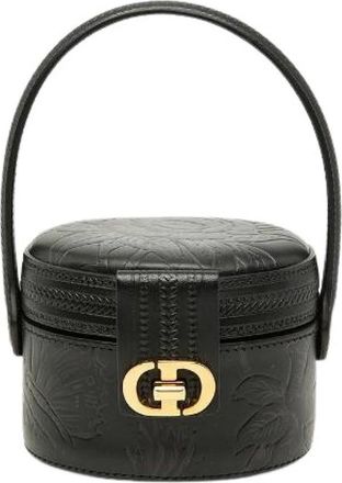 Dior Sac &agrave; main mini Pre-owned CD Logo en cuir - Femme - Pre-owned - Noir - Taille: ONE Size