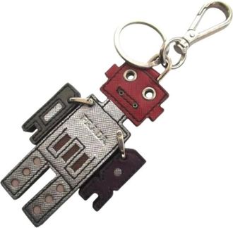 Prada unisex, Pre-owned, Multicolore, Taille: ONE Size Porte-cl&eacute;s en toile Pre-owned