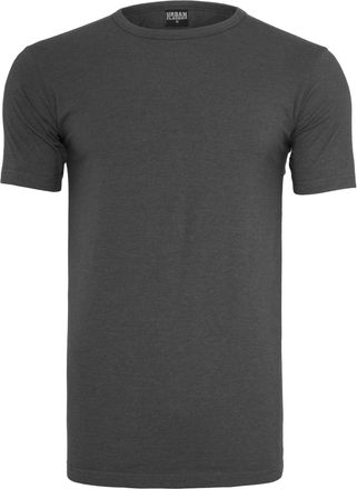 Urban Classics Herren Fitted Stretch Tee - Eng anliegendes T-Shirt aus Baumwolle & Elasthan, Kurzarm Basic f&uuml;r Freizeit, Training & Streetwear,Charcoal,XXL