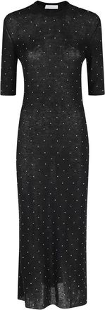 Paco Rabanne Femme, Robes, Noir, Taille: 36 FR Robe Longue Effet Seconde Peau