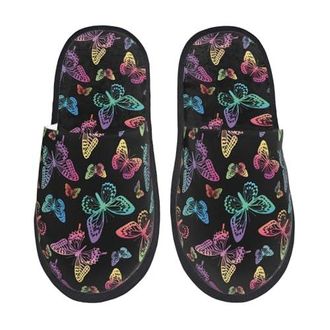 Generic Pantoufles Imprimé papillons Rainbow élégant Chaussons Homme Classiques Respirant Chausson Maison Hiver Maison M