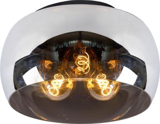 Lucide OLIVIA - Deckenleuchte - &Oslash; 40 cm - 3xE27 - Rauchfarbe Grau, Schwarz