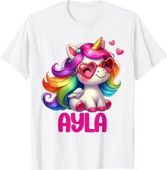 BDAZ Ayla Einhorn-Name, personalisiertes Design T-Shirt