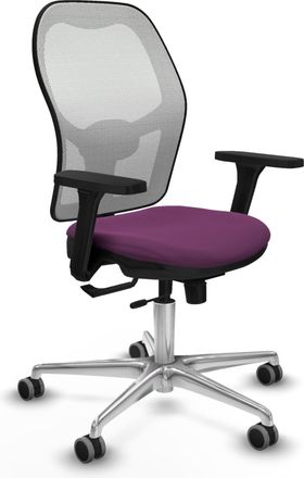 Piqueras y Crespo Stuhl aus Netzgewebe mit 3D-Armen, h&ouml;henverstellbare Lendenwirbelst&uuml;tze, ausgestattet mit Syncro/Traslack und eingespritztem Schaum. Mit Rollen von 65