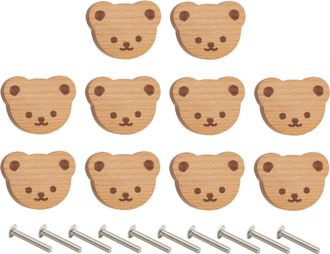 Generic Kommodenknöpfe - Kinderschubladenknöpfe, Bär Sideboard-Griff | Einzigartige Cartoonförmige Schubladenknöpfe, 10 Stück Tierförmige dekorative Schrankkn