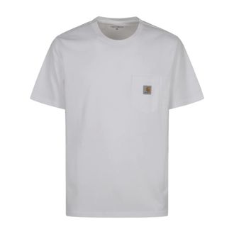 Carhartt Work in Progress Homme, Tops, Blanc, Taille: L S/S Pocket T-Shirt