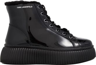Karl Lagerfeld Sneaker - Kreeper Lo Shine Mid Lace - Gr. 37 (EU) - in Schwarz - f&uuml;r Damen