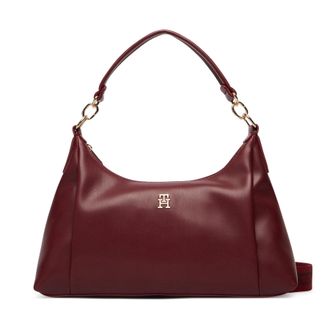 Tommy Hilfiger Handtasche Tommy Hilfiger Th Essential Shoulder Bag AW0AW18374 Dunkelrot
