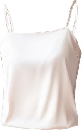 Generic Hauts d&eacute;t&eacute; tendance - Chemisier en satin &agrave; &eacute;paules d&eacute;nud&eacute;es - Grande taille - Haut &agrave; bretelles spaghetti - Coupe ample - Respirant - L&eacute;ger - Couche de