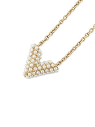 Louis Vuitton collier Essential V Pearl en plaqué or (2020)