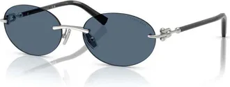 Tiffany & Co. TF3104D Rimless Metal Sunglasses - Blue
