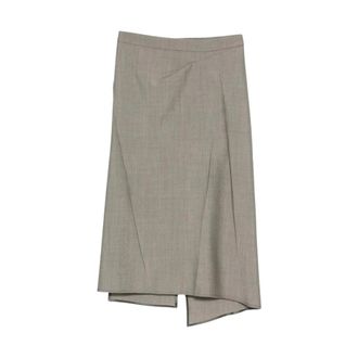Victoria Beckham Geknitterter Anzugrock - - Skirts - Damen - Grau - L