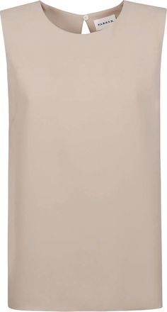 P.A.R.O.S.H. P.a.r.o.s.h., Femme, Blouses et Chemises, Beige, Taille: 38 FR Panty Sleeveless Blouse
