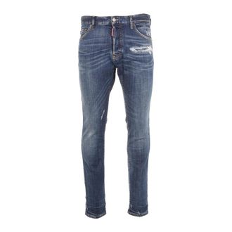 Dsquared2 Homme, Jeans, Bleu, Taille: 2XL Jean Cool Guy Bleu Strappo
