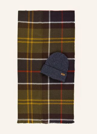 Barbour Set Pendle: Schal Und M&uuml;tze gruen