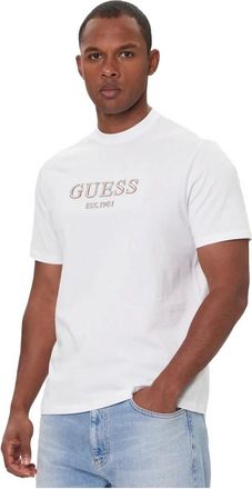 Guess Homme, Tops, Blanc, Taille: XL T-Chemises