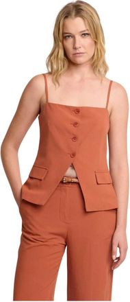 Kocca Femme, Tops, Orange, Taille: 38 FR Top Camisole Style Gilet