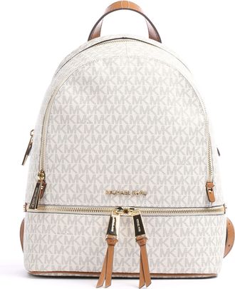 Michael Kors Damen Rhea Zip Handtasche, Wei&szlig; (Vanilla), 12.7x31.8x24.1 centimeters (W x H L) EU