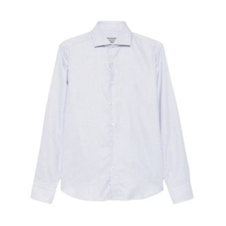 Canali Chemise Micro Prince de Galles Ccl7018 - Homme - Chemises - Bleu - Taille: XL