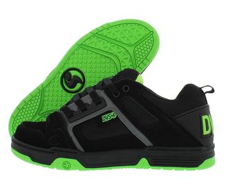DVS Mens Comanche Black Charcoal Lime Low Top Sneaker Shoes 11