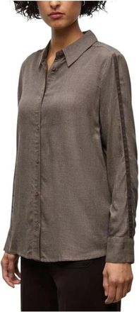 Street One Femme, Blouses et Chemises, Brun, Taille: 44 FR Blouse en viscose au design classique