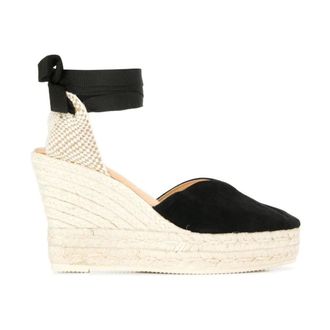 Maneb&igrave; Femme, Chaussures, Noir, Taille: 41 EU Hamptons Wedge Espadrilles