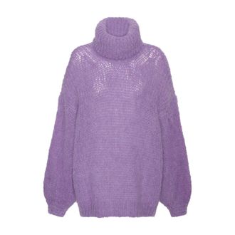 Americandreams Americandreams, Femme, Pulls, Violet, Taille: ONE Size Pepper Roll Neck Alpaca Pullover