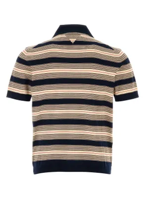 Prada Mens Embroidered Stretch Cotton Blend Polo Shirt Blu Coeapa-Trochusniloticus