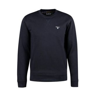 Barbour Navy Crew-Neck Sweatshirt mit Geb&uuml;rsteter Baumwolle - - Sweatshirts & Hoodies - Herren - Blau - M