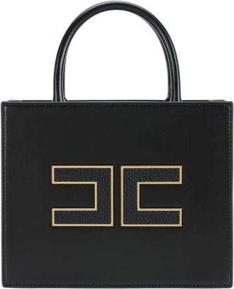 Elisabetta Franchi Femme, Sacs, Noir, Taille: ONE Size Tote Bag