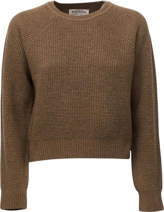 Filson Waffelstrick-Merino-Pullover - - Knitwear - Damen - Braun - L
