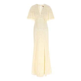Twinset Femme, Robes, Blanc, Taille: 38 FR Long Lace Dress