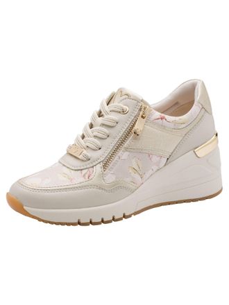 Marco Tozzi Marco Tozzi Damen Sneaker weiches Feel Me Wechselfu&szlig;bett weiches Innenfutter Vegan Modisch, beige (Cream Comb), 39 EU