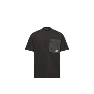 Moncler Moncler Utility Pocket Cotton T-shirt, Men, Black, Size: M