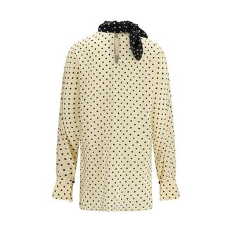 Valentino Womens Beige Silk Blouse