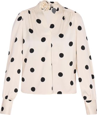 Faina Bluse Frauen wei&szlig;-schwarz